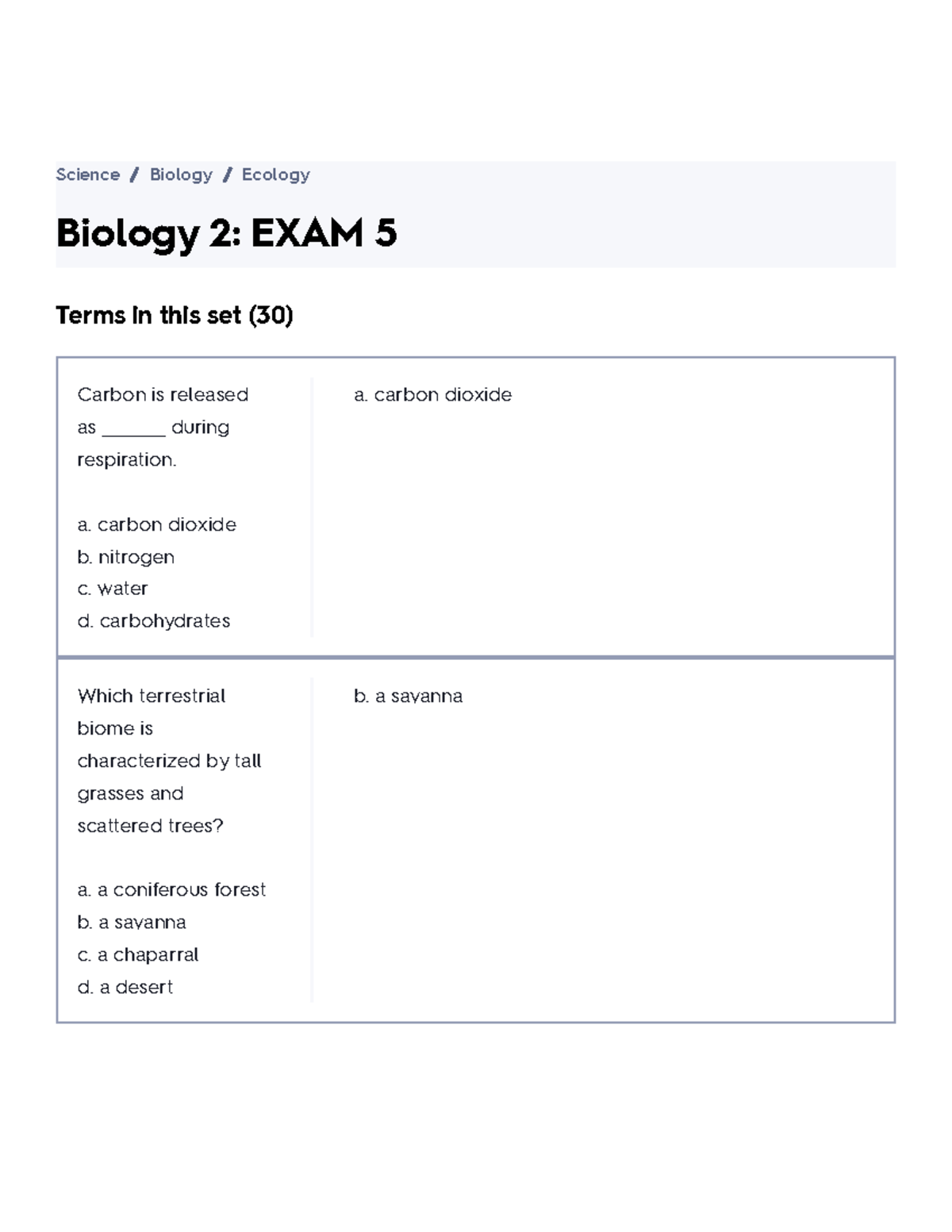 Biology 2- EXAM 5 Flashcards Quizlet - Biology 2: EXAM 5 Science ...