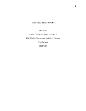 Sample Week 6 Assignment - Week 6 Assignment: Behavior Analytic ...