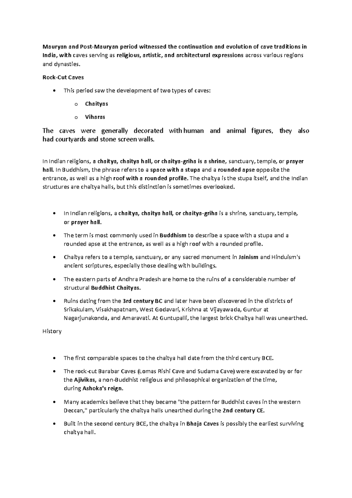Chaitya Architecture in India: Evolution and Significance (HIST 101 ...
