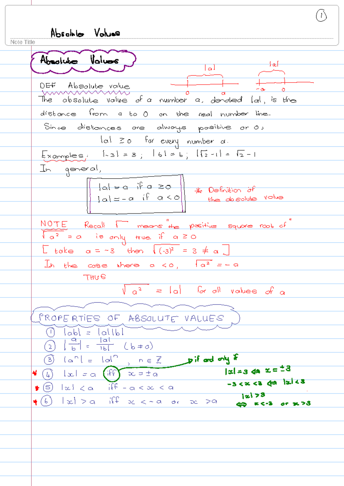 Absolute Values: A Comprehensive Study Guide - Studocu