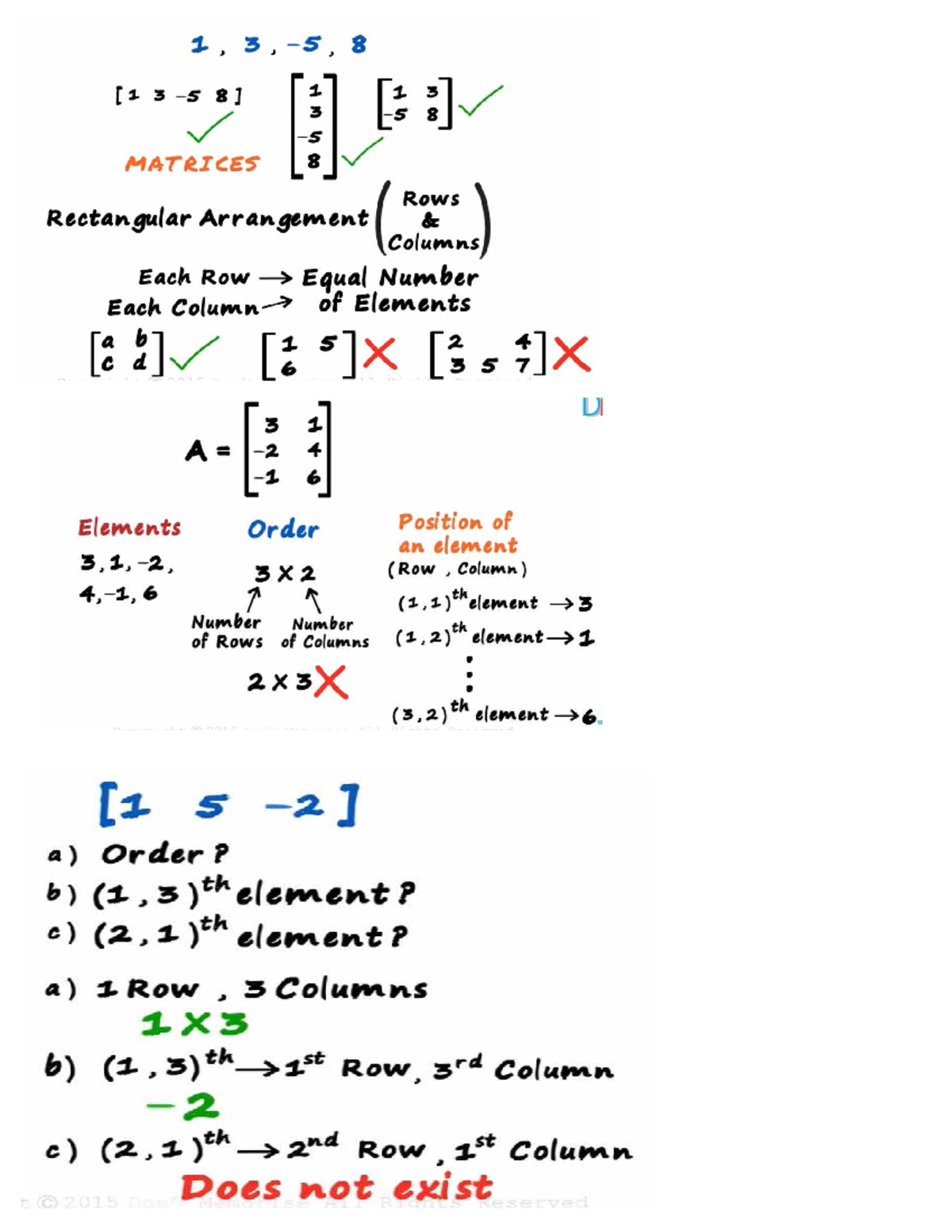 ACT - Practice Materials for Matrices and Operations - Studocu