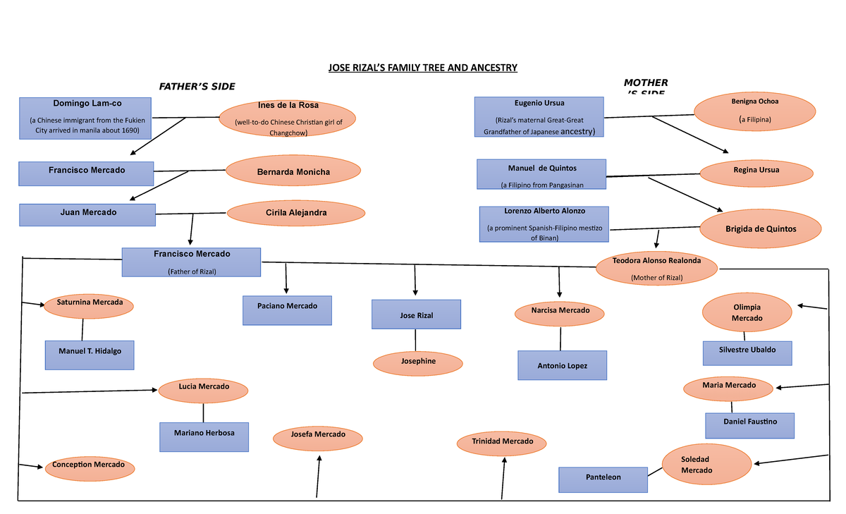 Arvore Genealogica De Jose Rizal