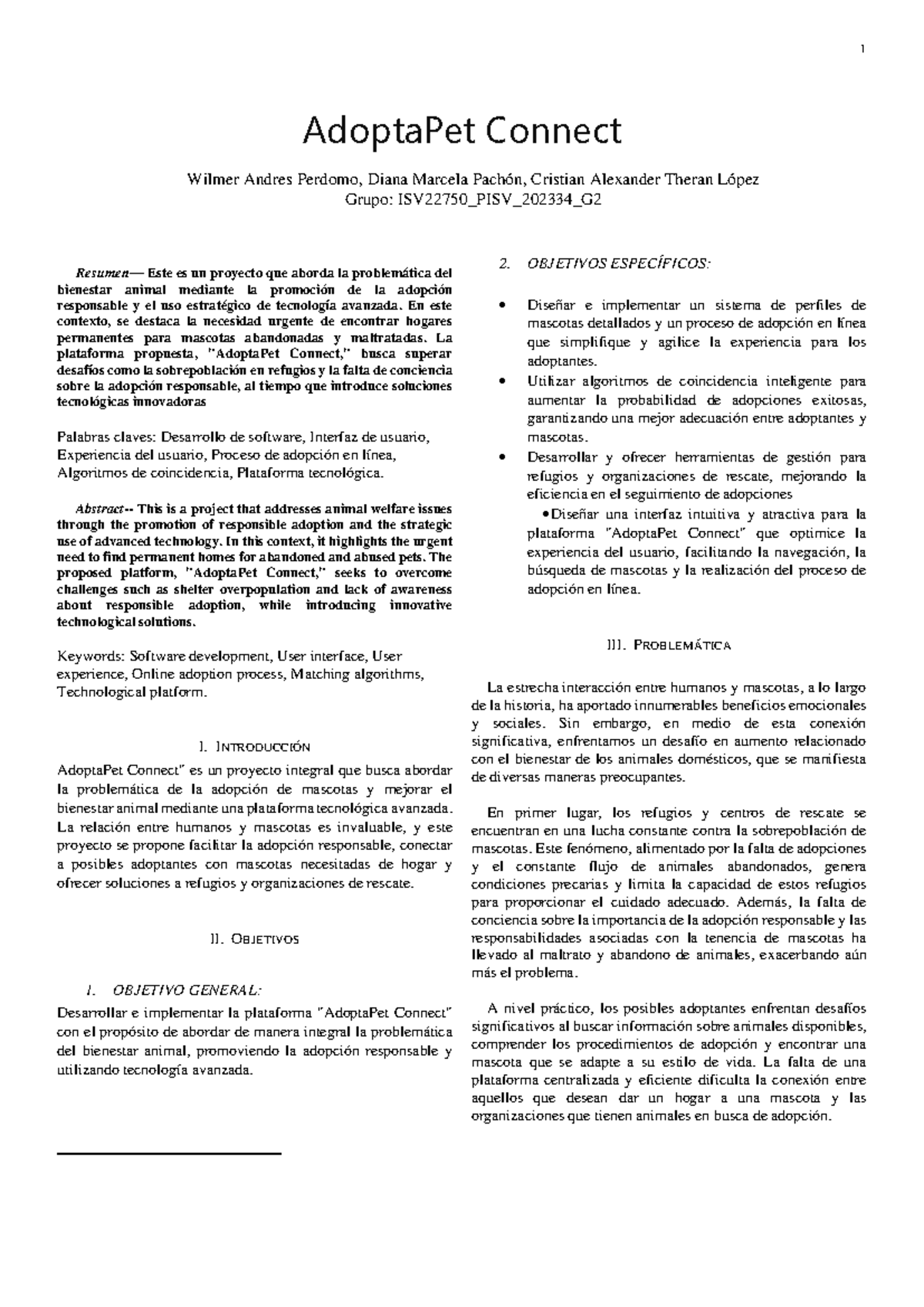 ISV22750_PISV_202334_G2: Proyecto AdoptaPet - Bienestar Animal y ...