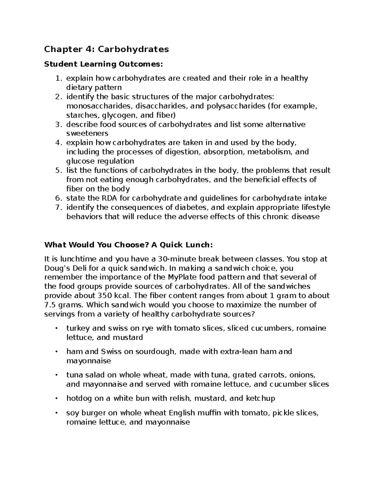 NTS Ch 4 Sect 1 - Lecture notes from Intro to Nutrition and Foods ...