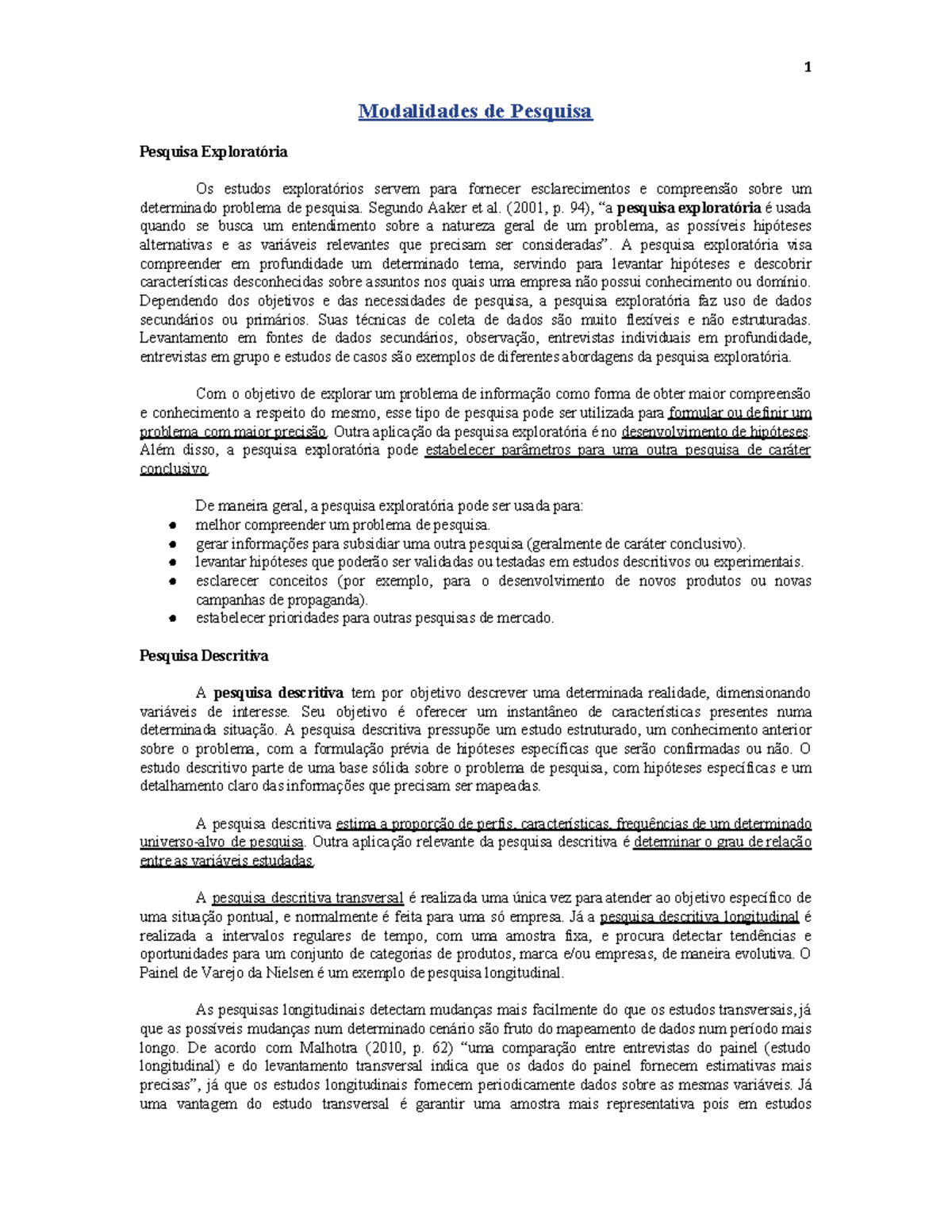 Exemplos De Pesquisa Descritiva