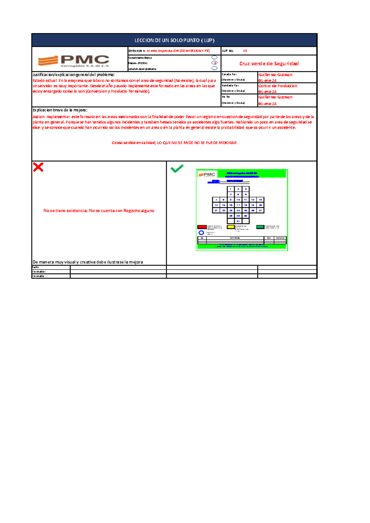 LUP-01 - Mejora en Seguridad: Lección de un Solo Punto - Studocu