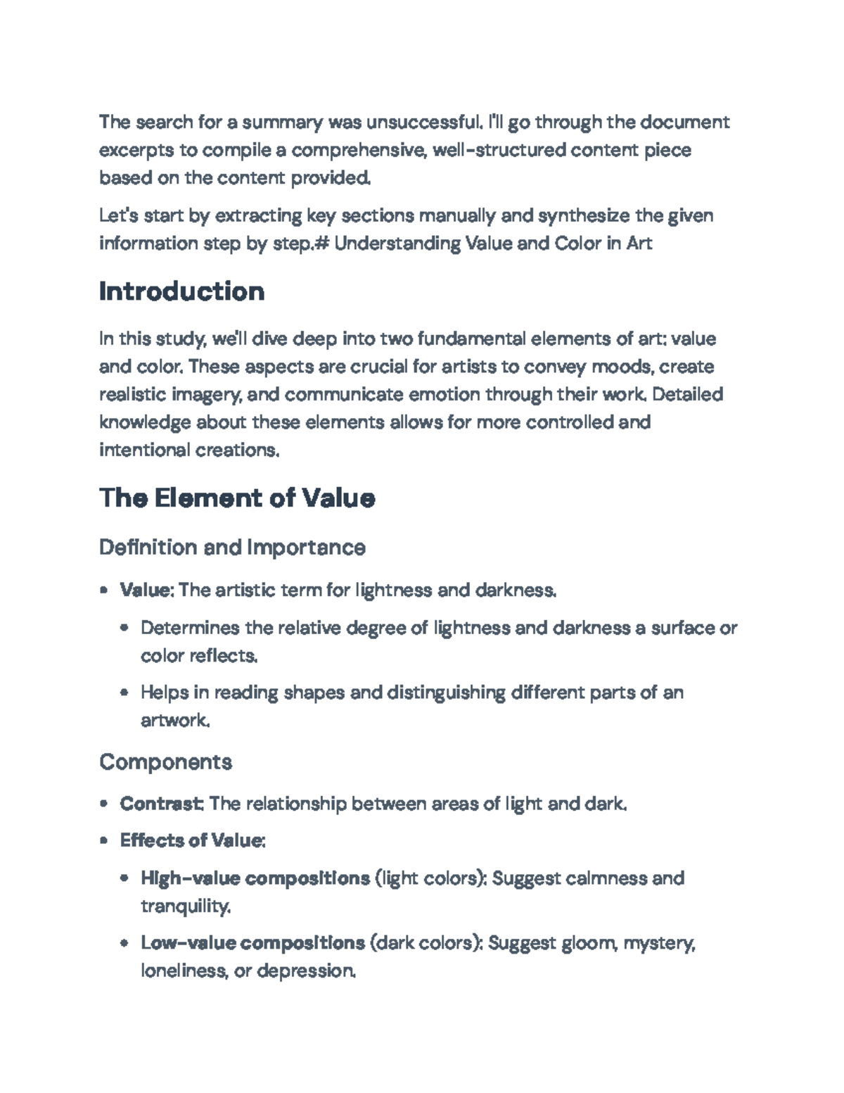 Understanding Value and Color in Art: Concepts and Techniques - The ...