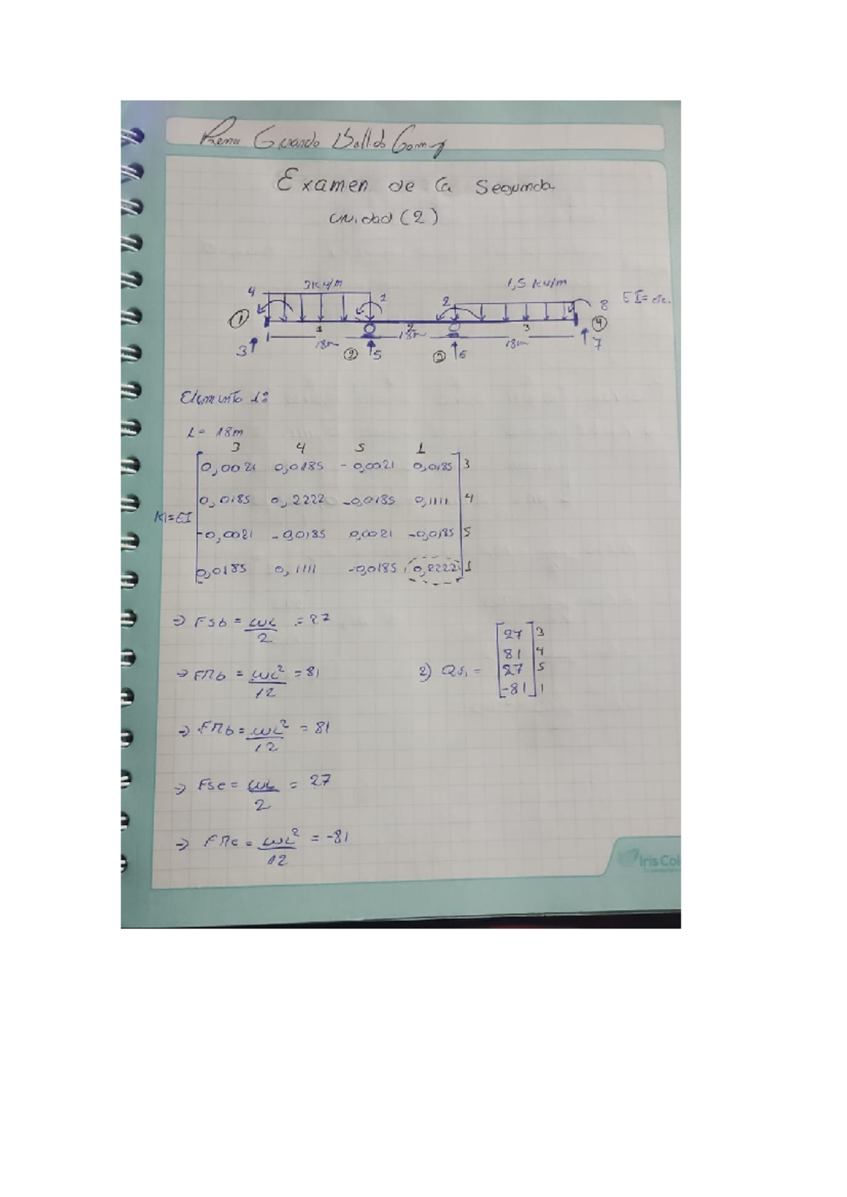 KNIM 1: Examen de la Segunda Unidad - Análisis y Resultados - Studocu
