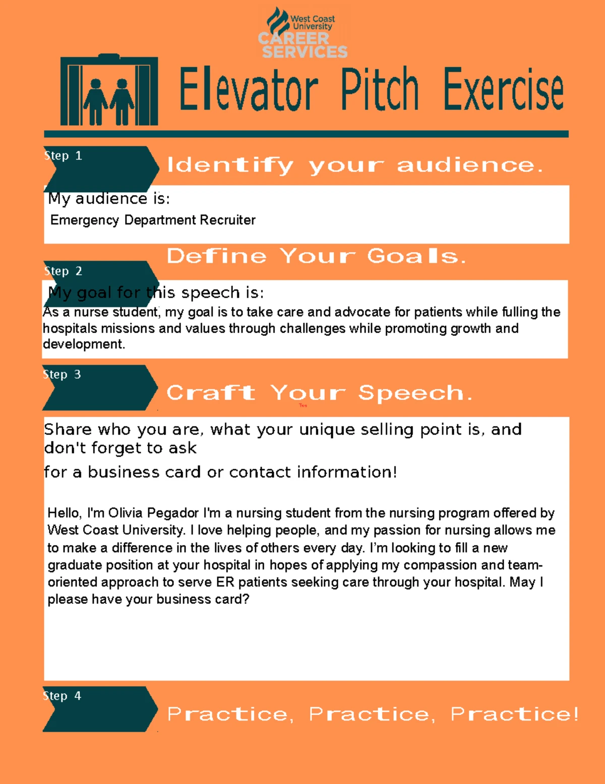 NURS 497 Final Exam Elevator Pitch Exercise Guide - Studocu