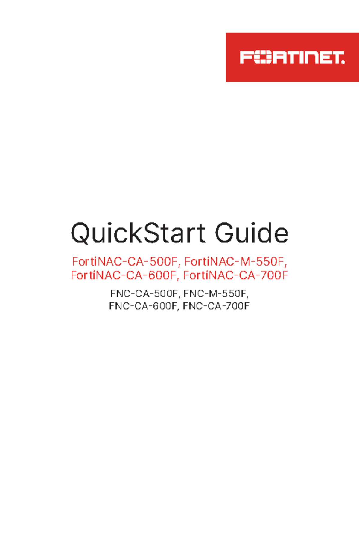 FNC 500F/600F/700F Series QuickStart Guide - Studocu