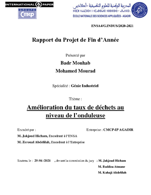 Rapport de stage S8 ACG - Option : audit et contrôle de gestion Rapport de stage de ...