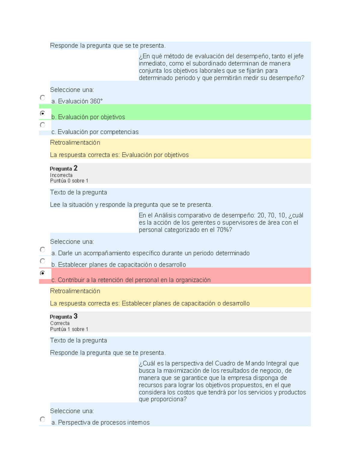 Evaluación de Desempeño 1: Preguntas y Respuestas Clave - Studocu