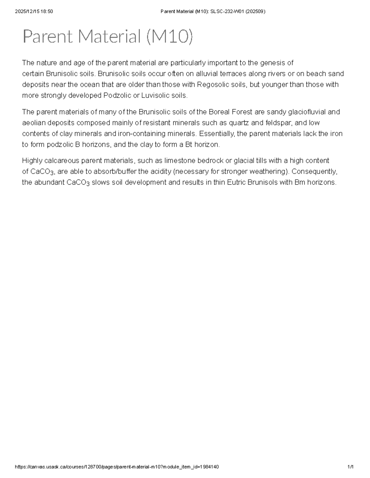 Parent Material (M10) Overview - SLSC-232-W01 (202509) - Studocu