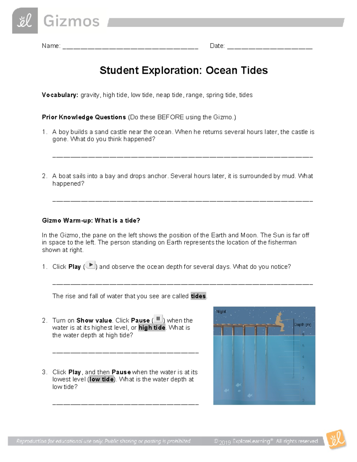 Ocean Tides Exploration SE - Understanding Tides and Gravity - Studocu