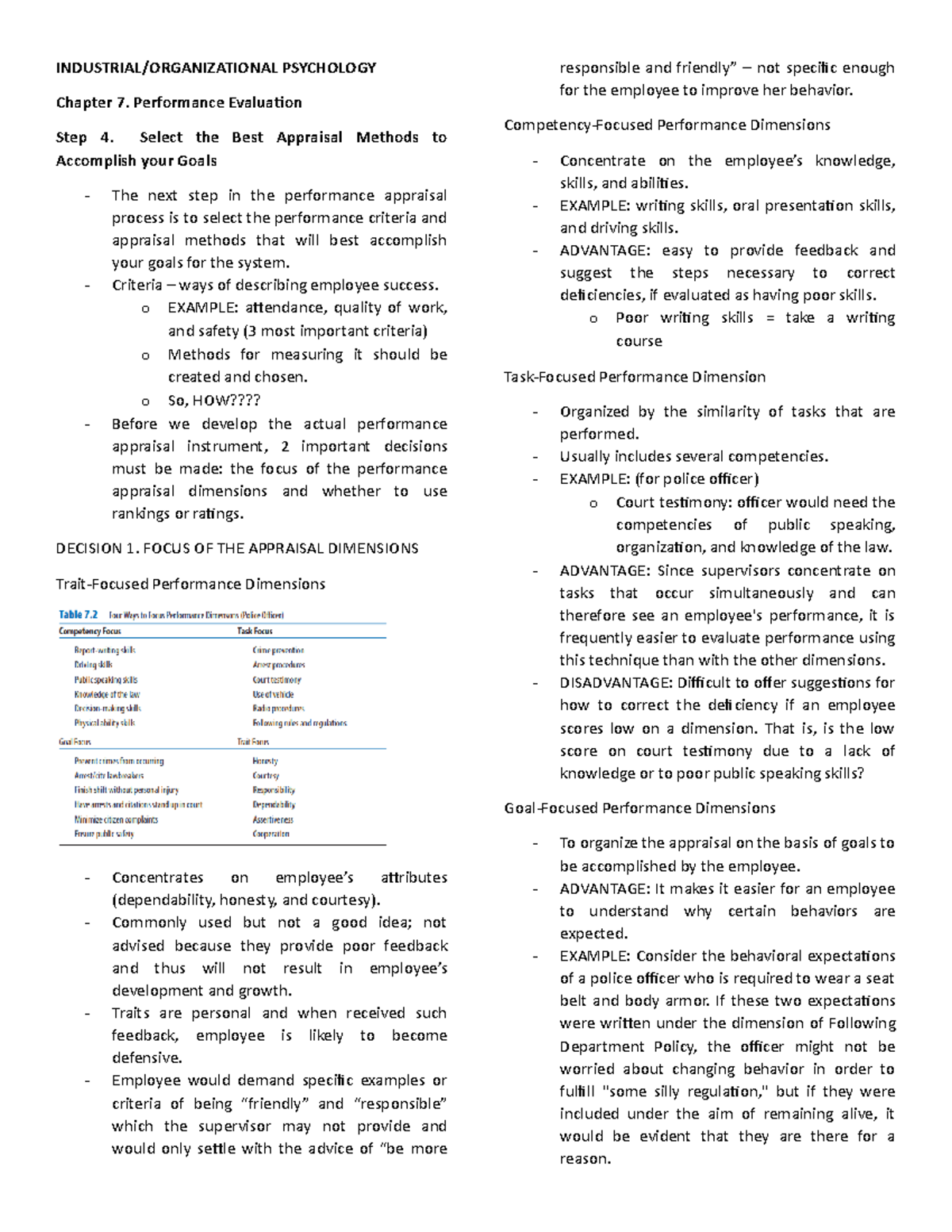 Performance Evaluation Strategies In Industrial Psychology Studocu