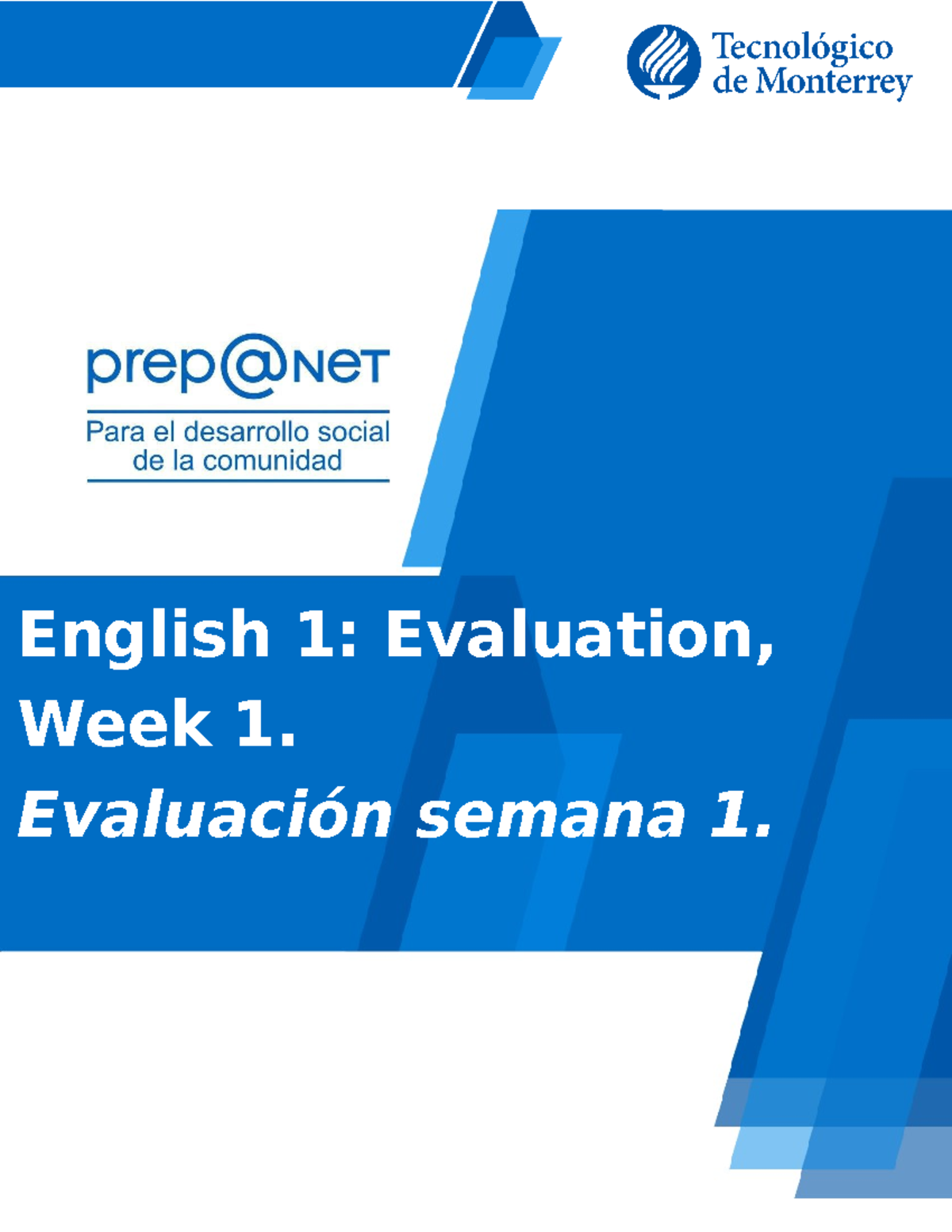 Evaluación Semana 1: English 1 - Exercises and Dialogue Completion ...