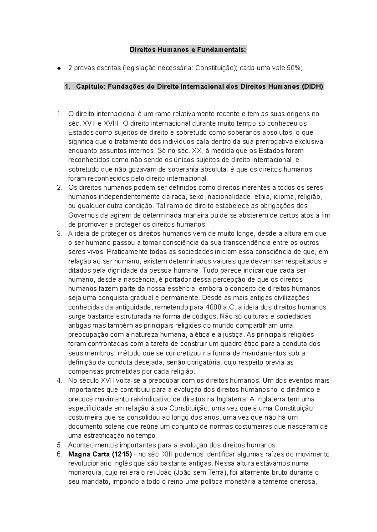 Direitos Humanos e Fundamentais: Apontamentos sobre DIDH e Legislação ...