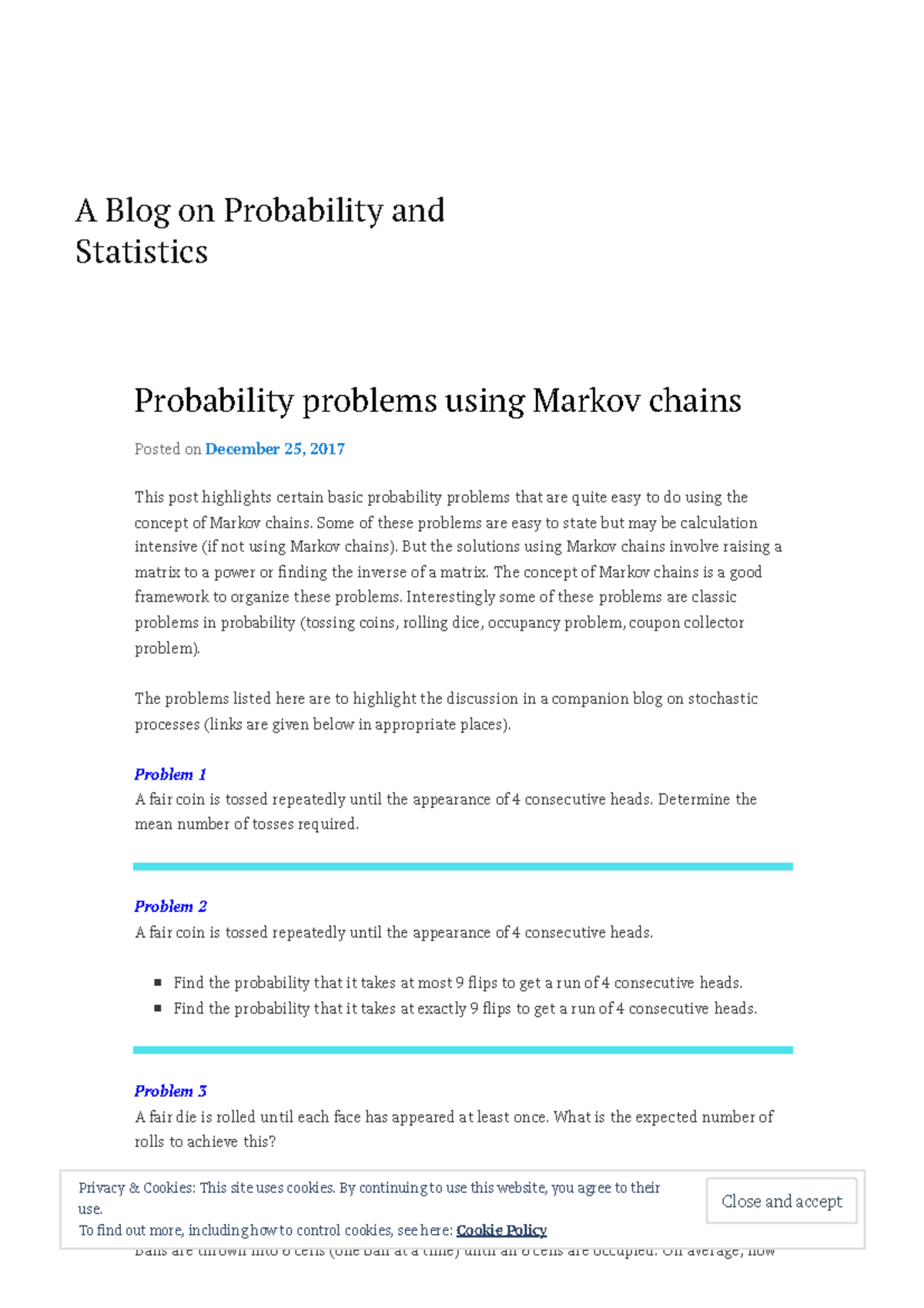 Probability Problems Using Markov Chains - Week 2 Analysis - Studocu