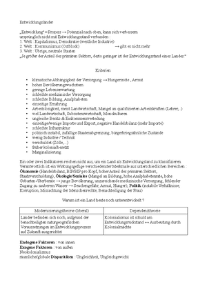 Inhaltsfeld 5 Lernzettel Stadtentwicklung und Stadtstrukturen - Stadt Untersuchungsräume: - Studocu