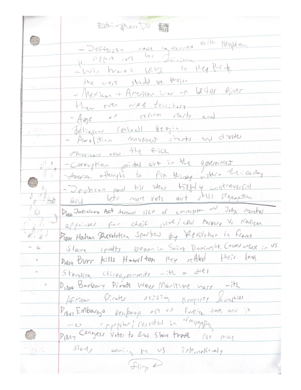 Scanned Documents 9 - Notes on andrew Jackson and early 1800's - Edvin ...