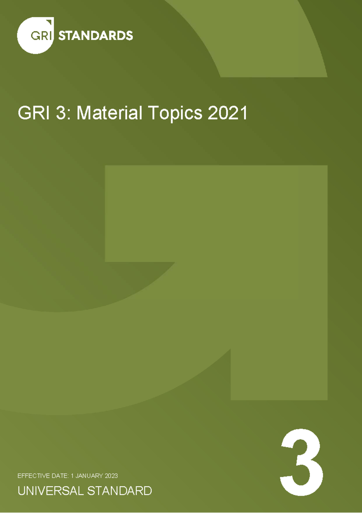 GRI 3: Material Topics 2021 - Guidance for Sustainability Reporting ...