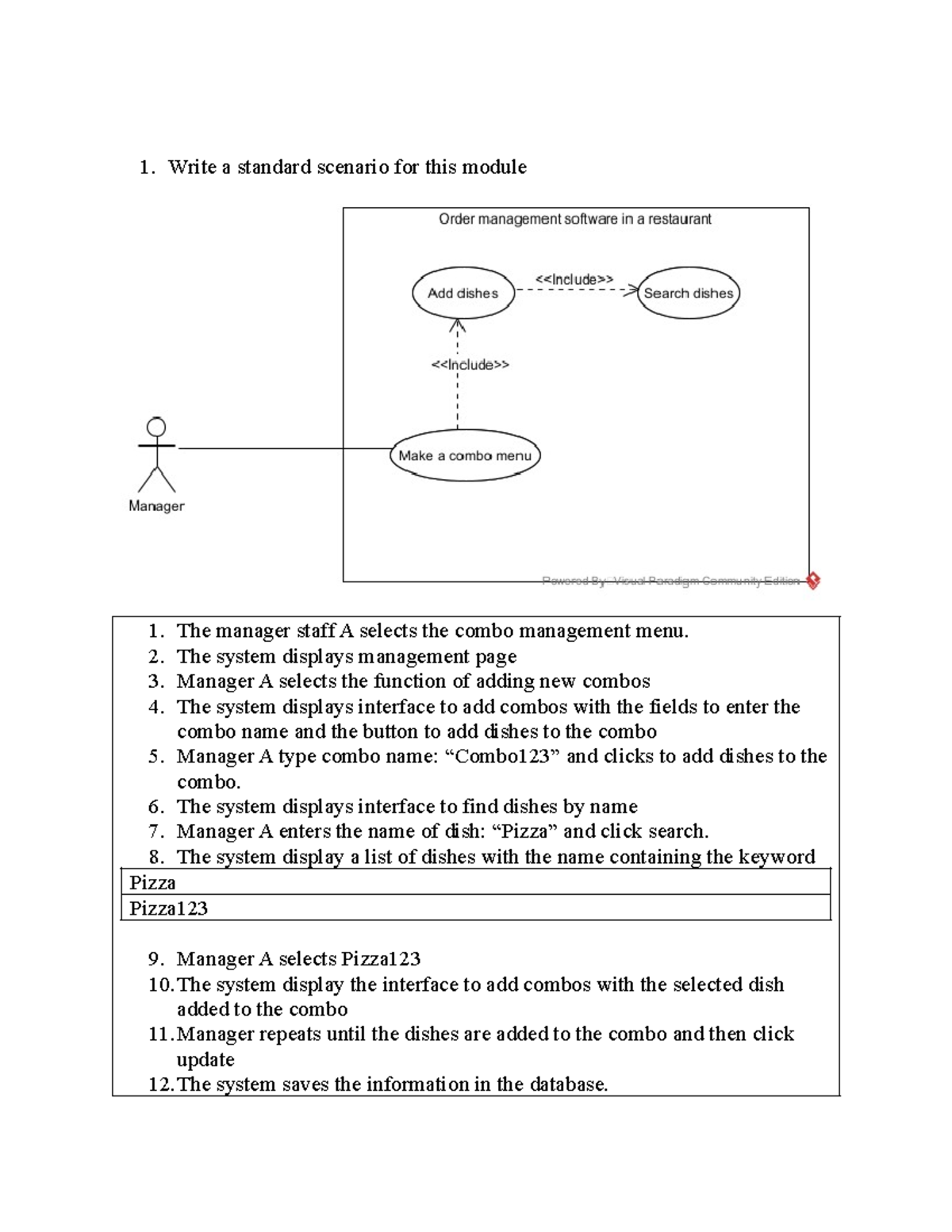 De 17 - ABC: Standard Scenario & Class Diagram for Combo Management ...