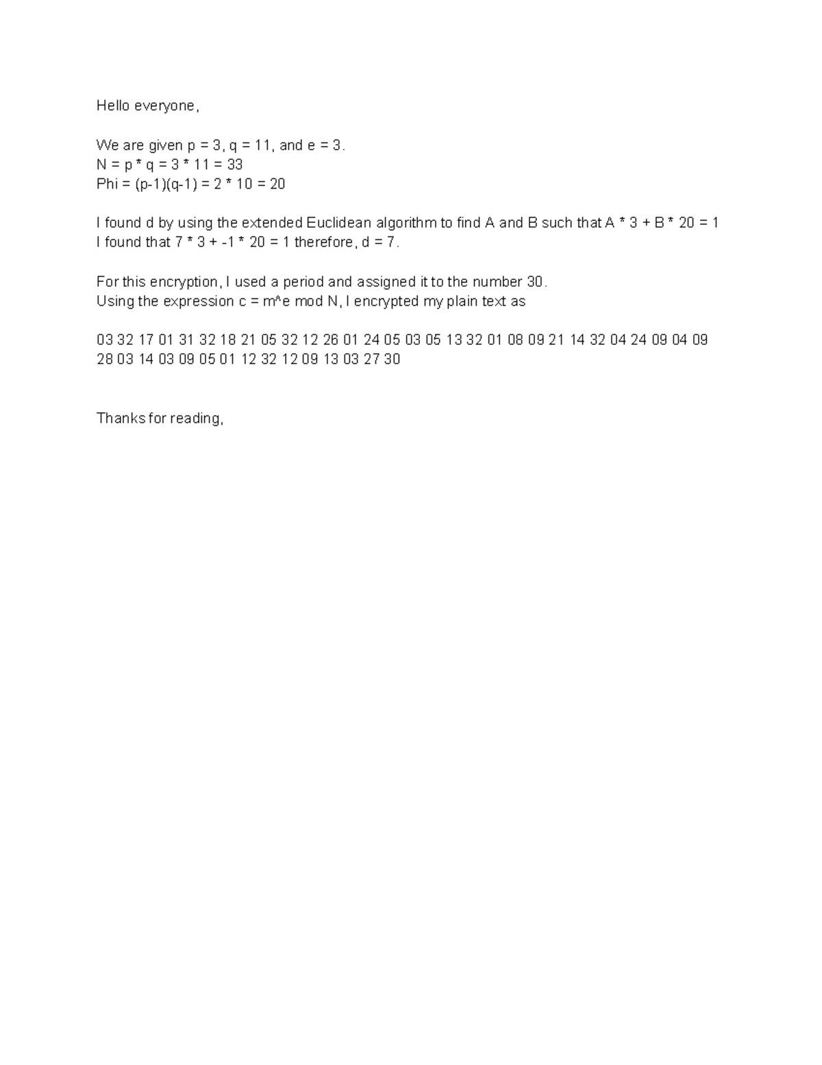 MAT-230 MOD8 Discussion on RSA Encryption and Decryption Techniques ...