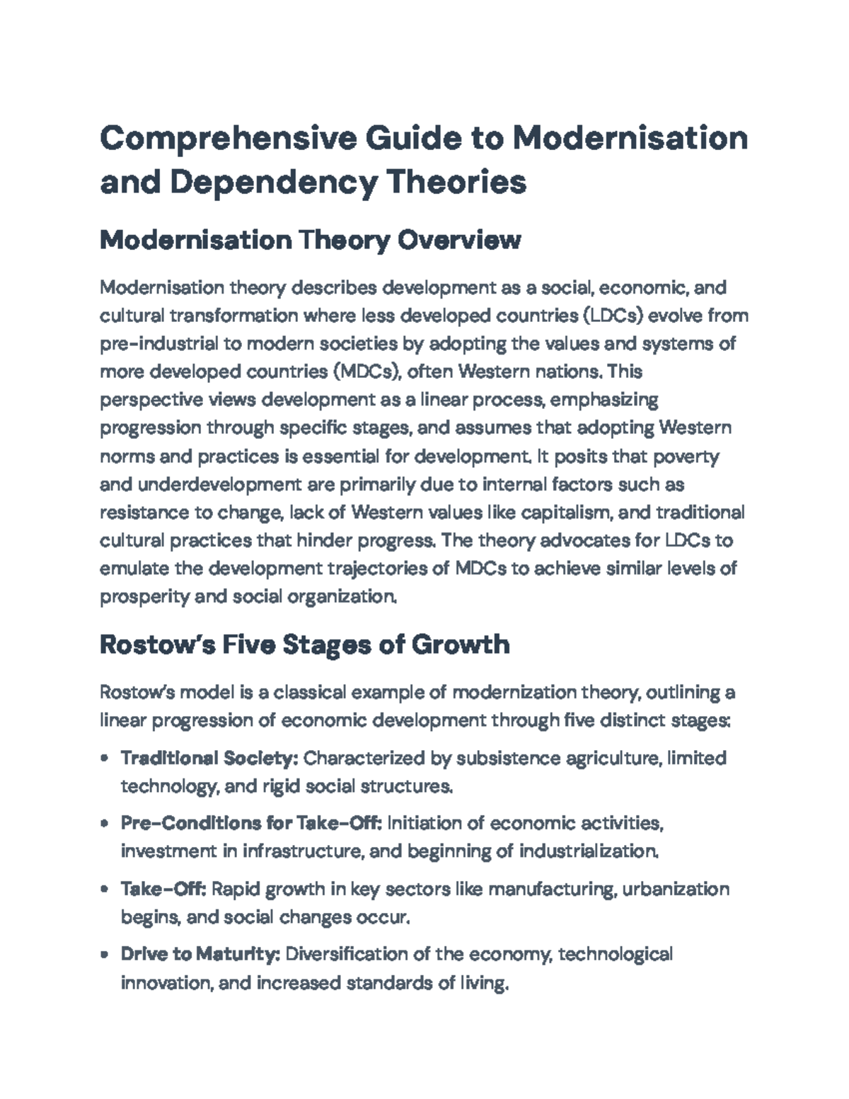 Comprehensive Overview of Mod. & Dependency Theories (Course Code) - Studocu