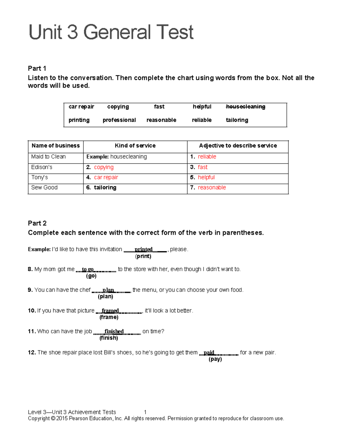 Unit 3 Practice Test - General Knowledge & Skills Assessment - Studocu