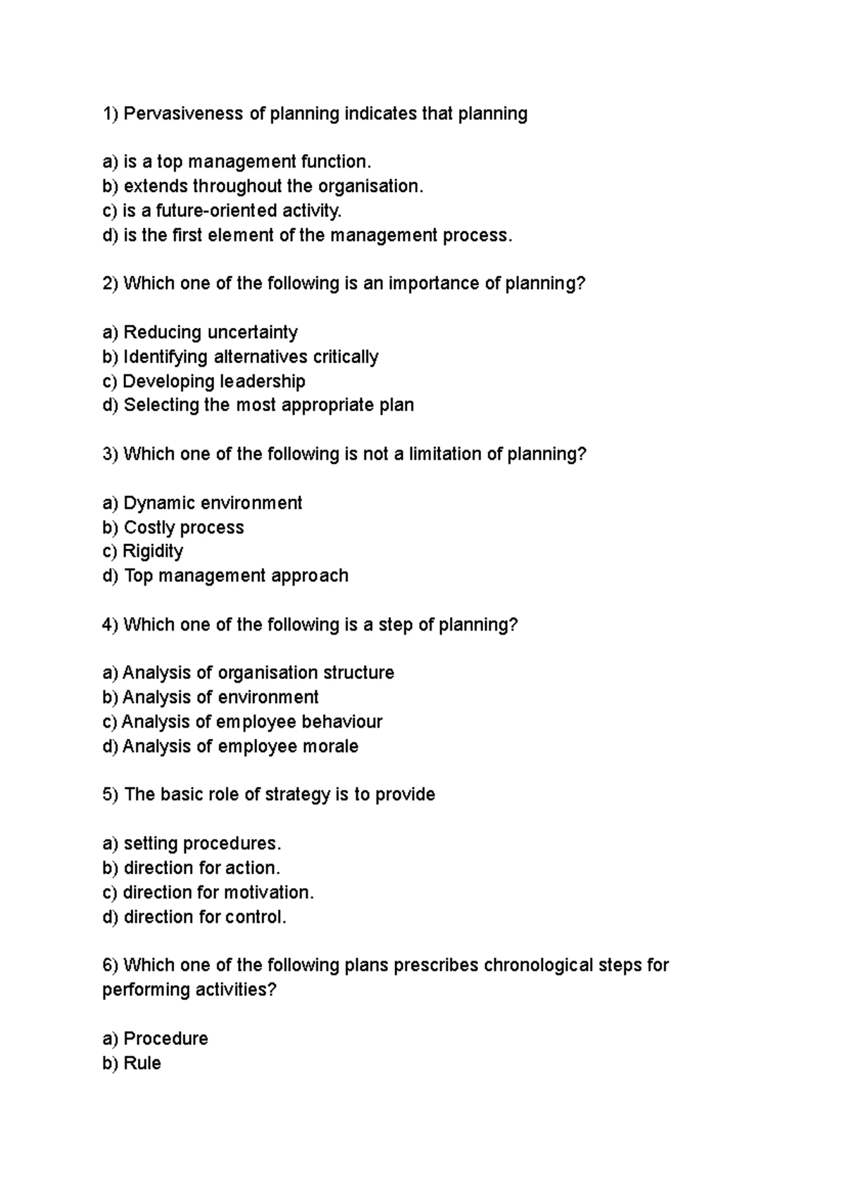 MCQ Principles of management unit 2 - 1) Under mechanism of scientific ...