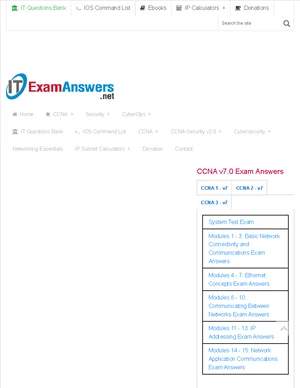 **CCNA 1 v7 Modules 4-7: Ethernet Concepts Exam Solutions** - Studocu