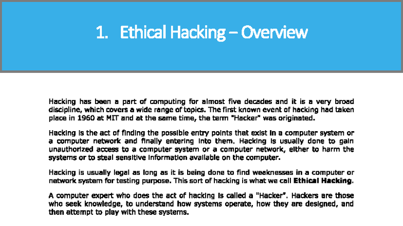 Ethical Hacking Overview: Key Concepts and Famous Hackers - Studocu