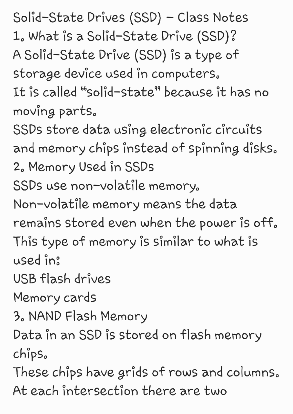 SSD Class Notes: Understanding Drives, Memory, and Performance - Studocu