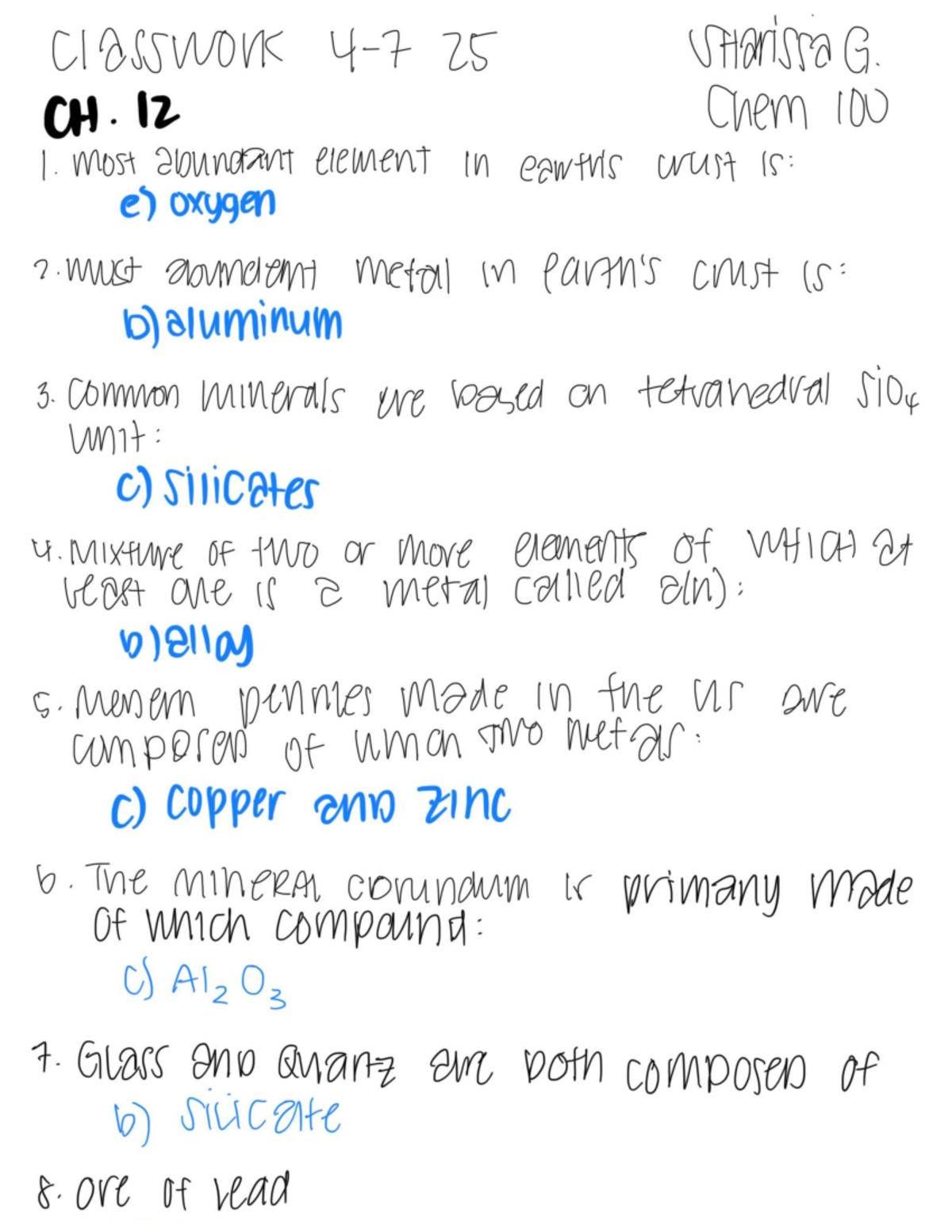 Classwork 25: Chem 100 Chapter 12 & 13 Key Concepts - Studocu