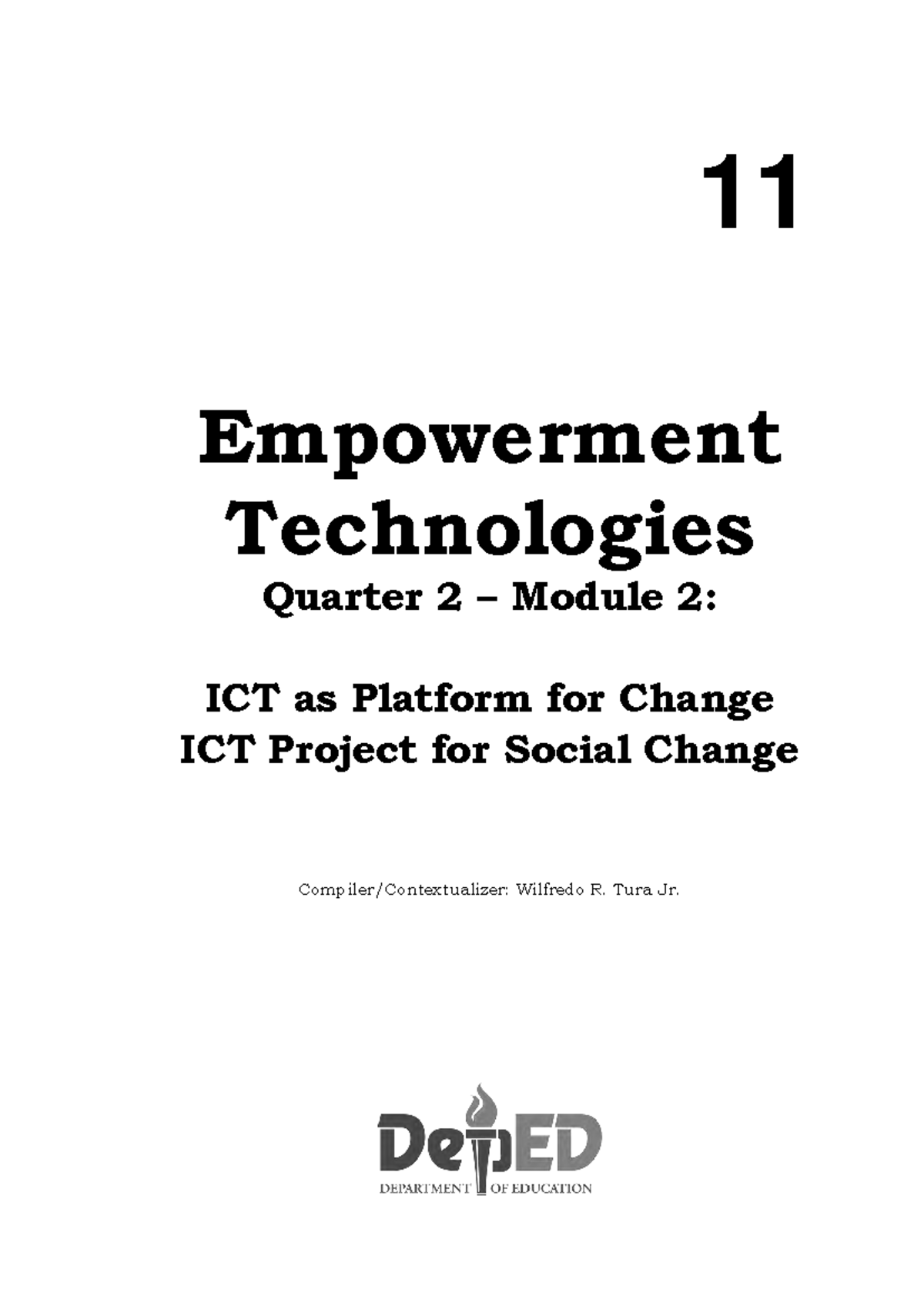 Emp Tech 2Q2: Module 2 - ICTs as Platforms for Social Change - Studocu