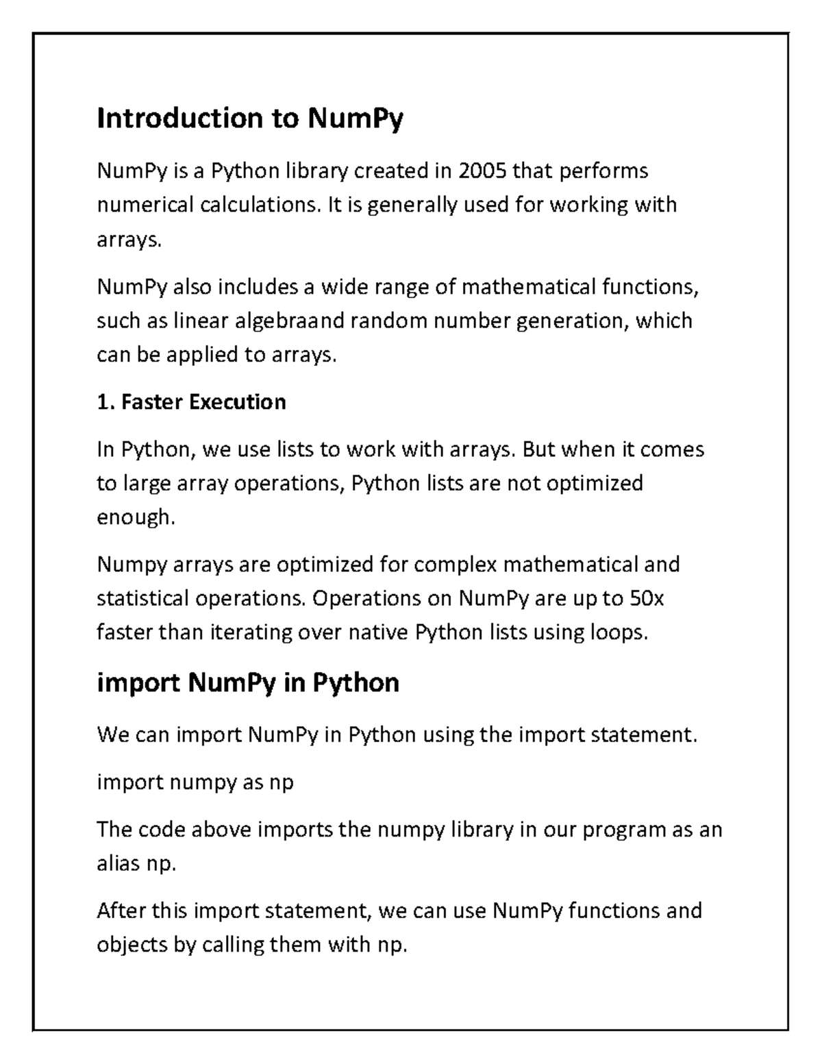 Introduction to NumPy: A Python Library for Numerical Calculations ...