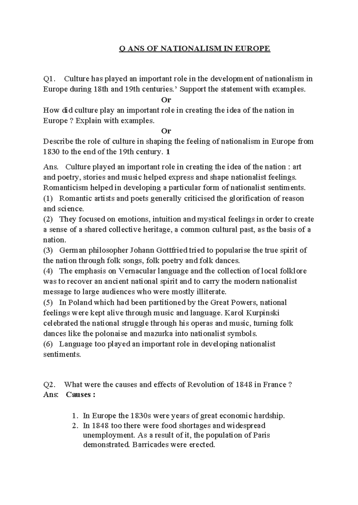 Q&A on Nationalism in Europe: Culture, Revolutions, and Unification ...