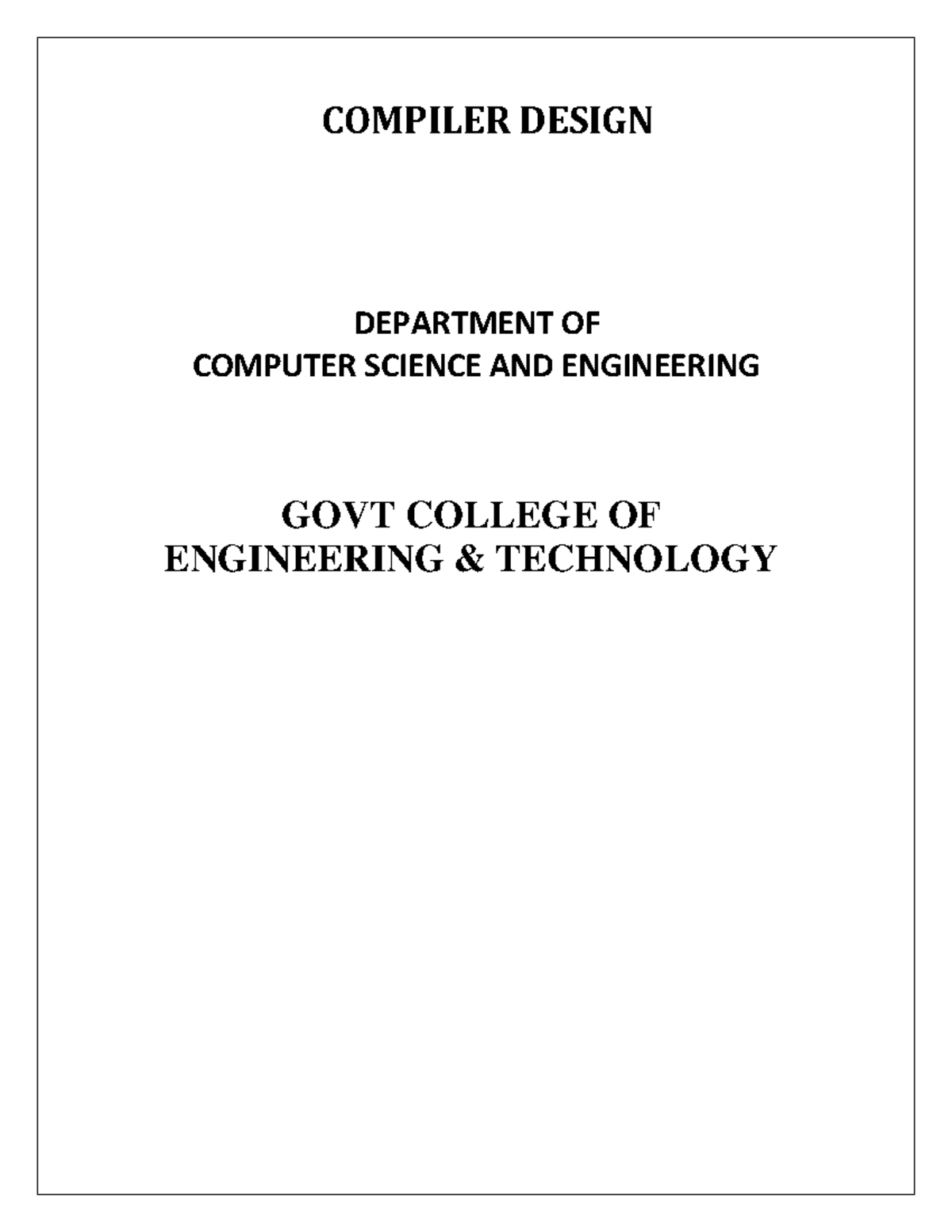Compiler Design Lecture Notes - CSE 202 - B.Tech 8 Sem - Studocu