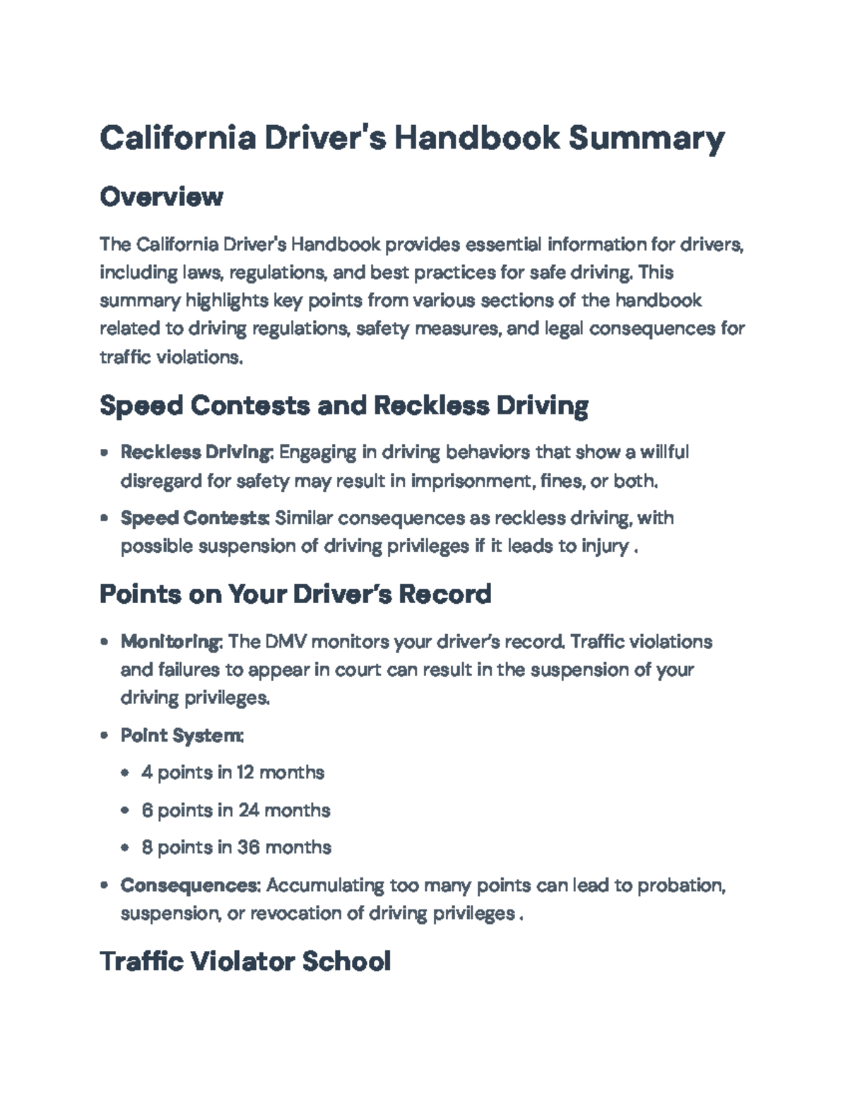 California Driver's Handbook Overview and Key Insights - California ...
