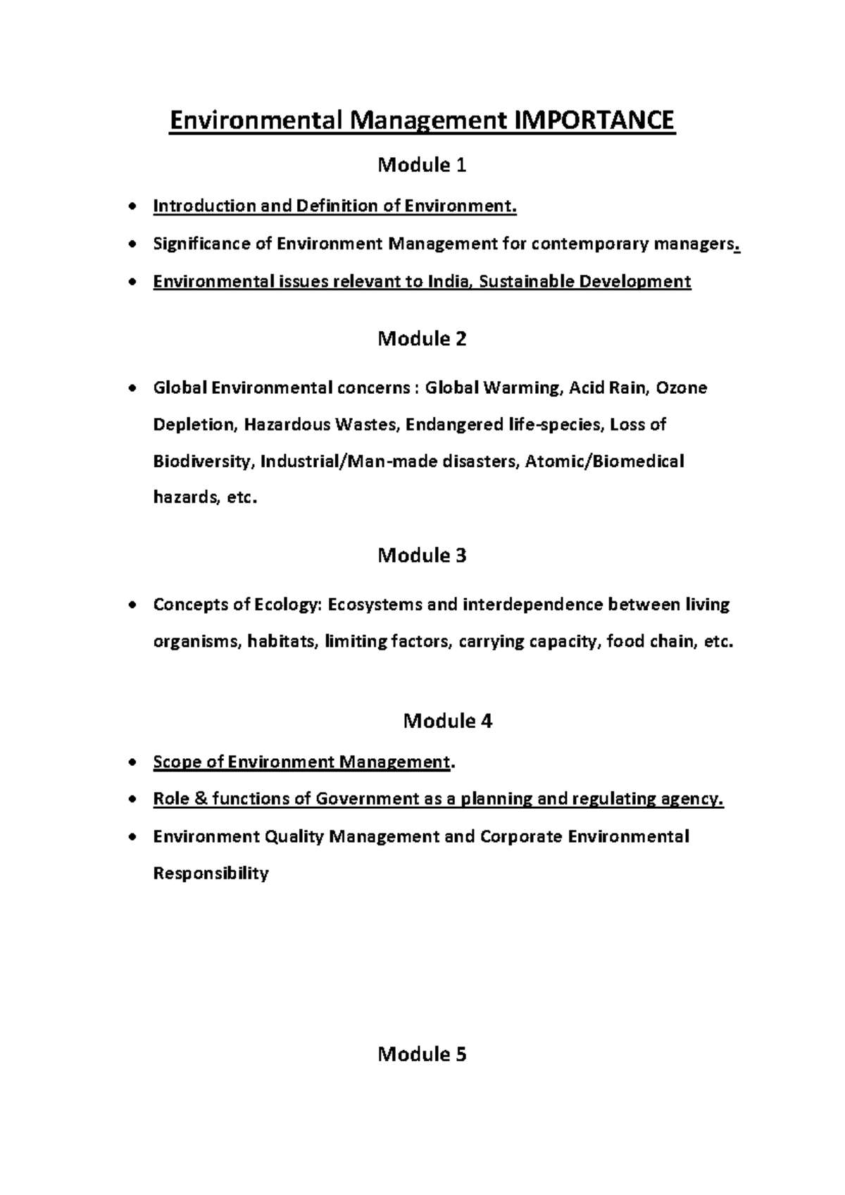 EM 101: Importance of Environmental Management - Key Topics Overview ...