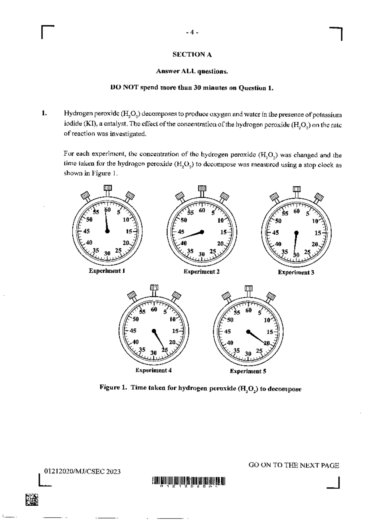CSEC Chemistry Paper 2 2018 May/June Exam Notes - Studocu