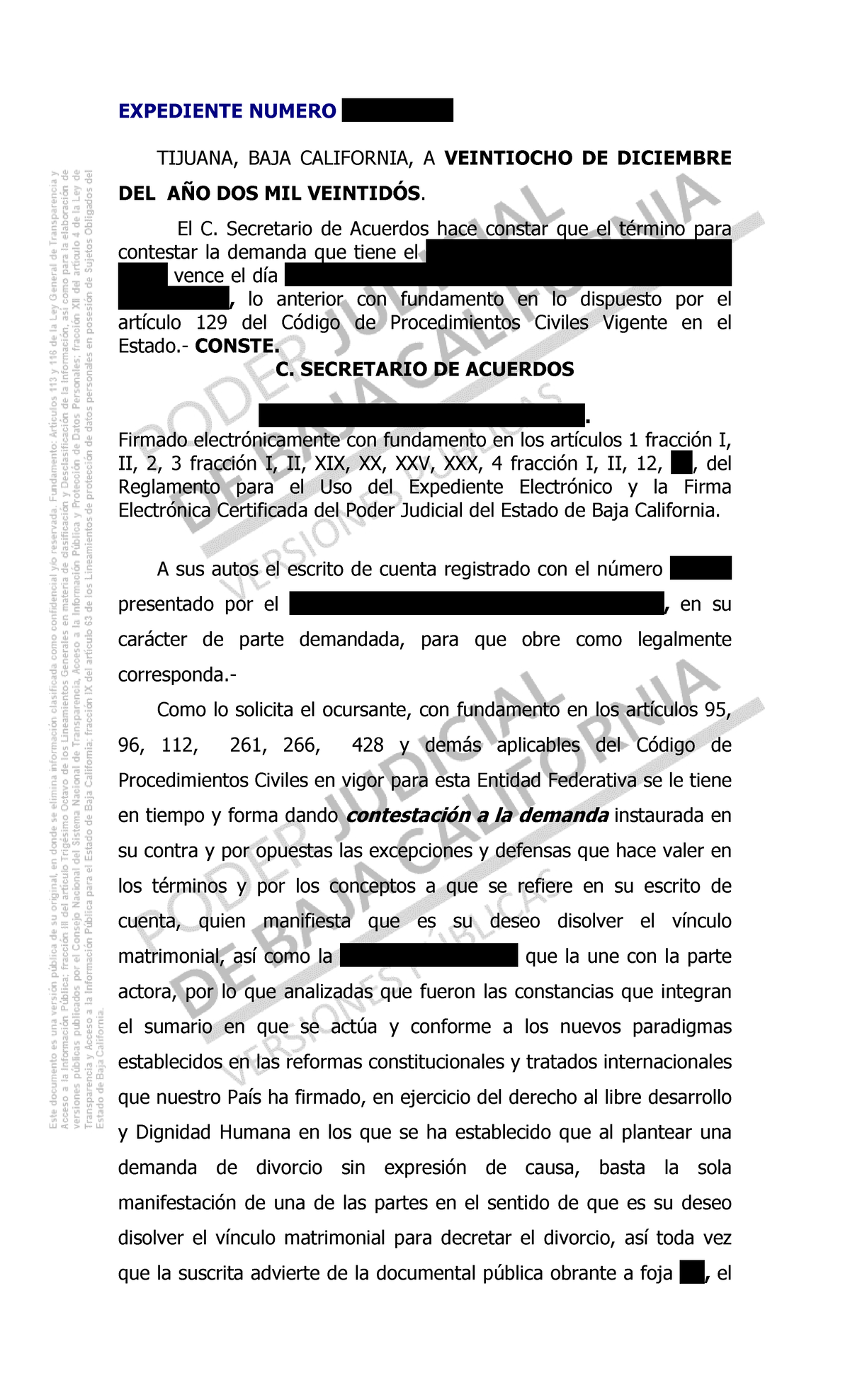 Divorcio Incausado: Resolución Judicial en Tijuana, BC - SEN VP ...