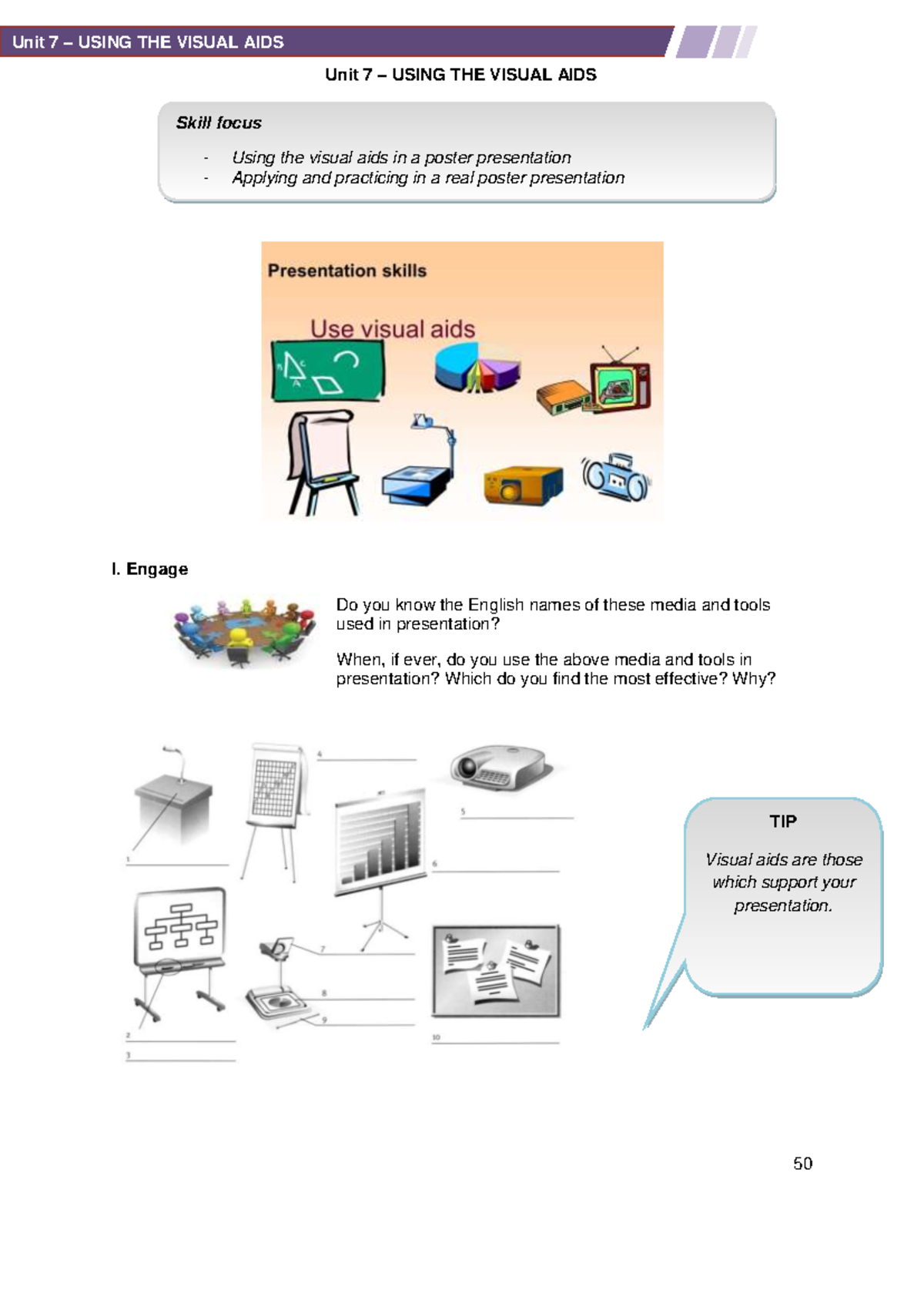 Poster Presentation Unit 7 Using the visual aidspdf - 50 Unit 7 – USING ...