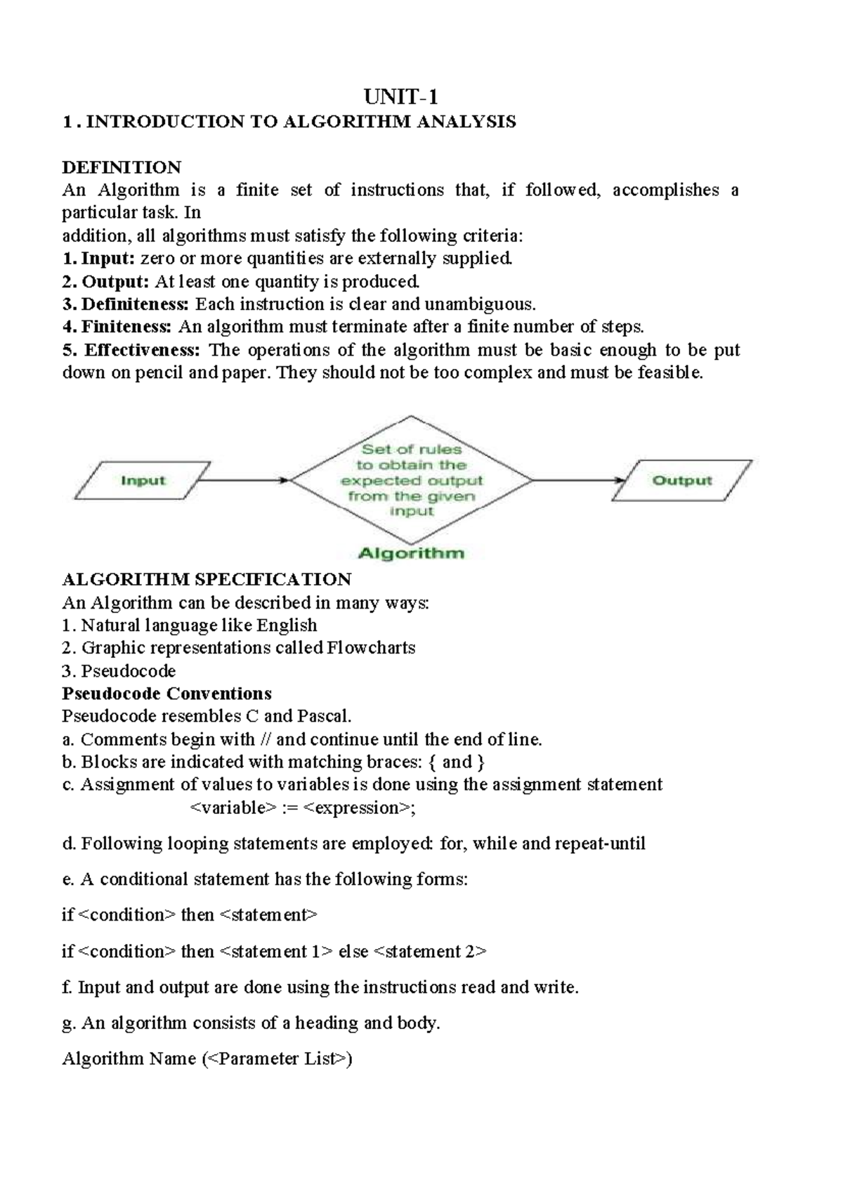 ADSA Material (R23) - Lecture Notes on Algorithm Analysis and ...