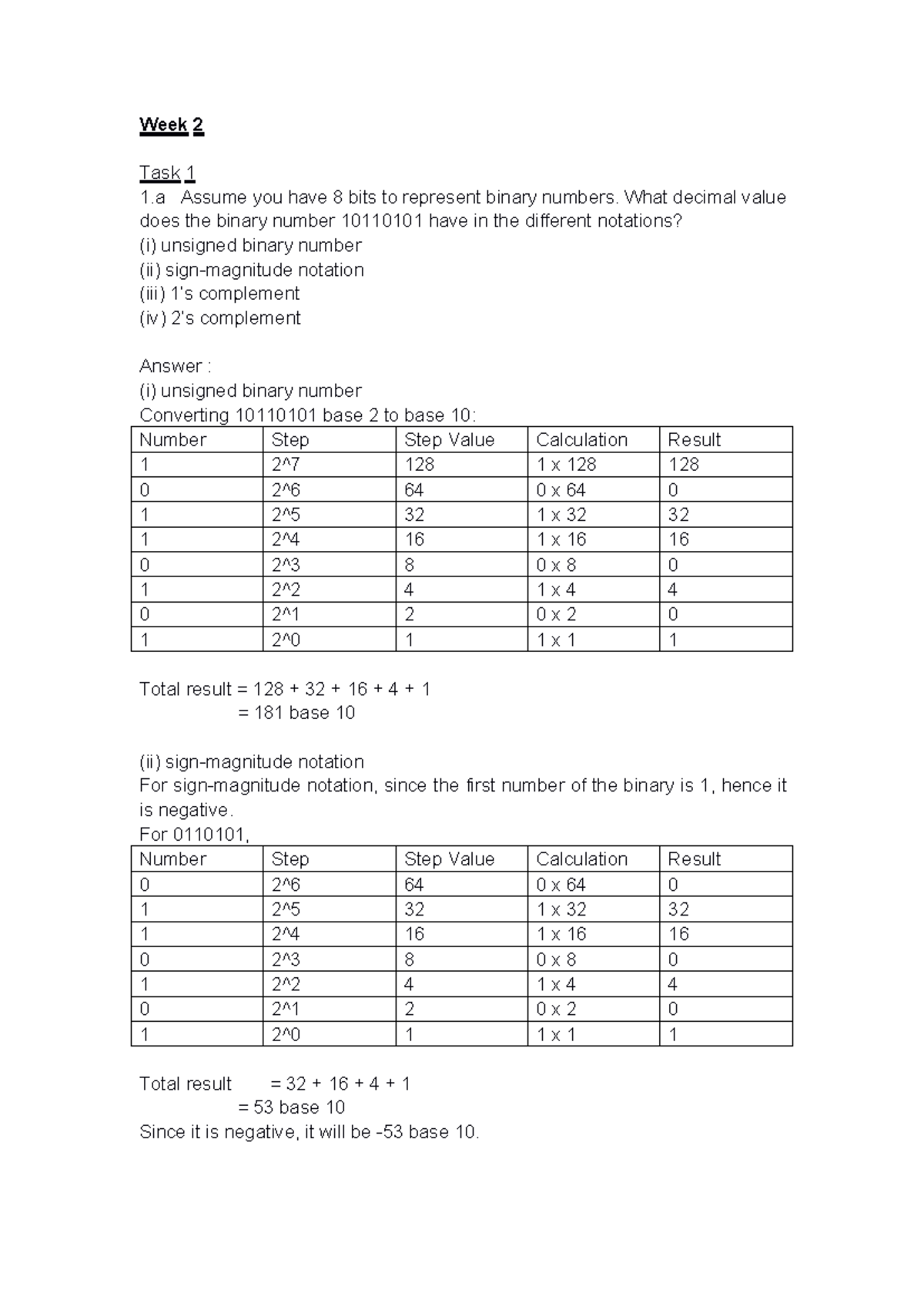 Lab 2 - Binary Representations and Conversions in Depth - Studocu