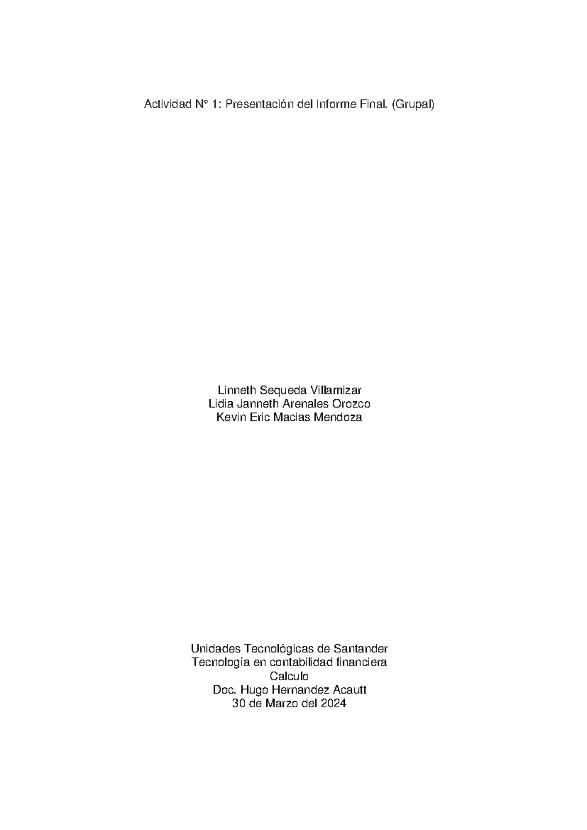 Trabajo Final: Informe sobre Costo Marginal y Rentabilidad (Cálculo ...