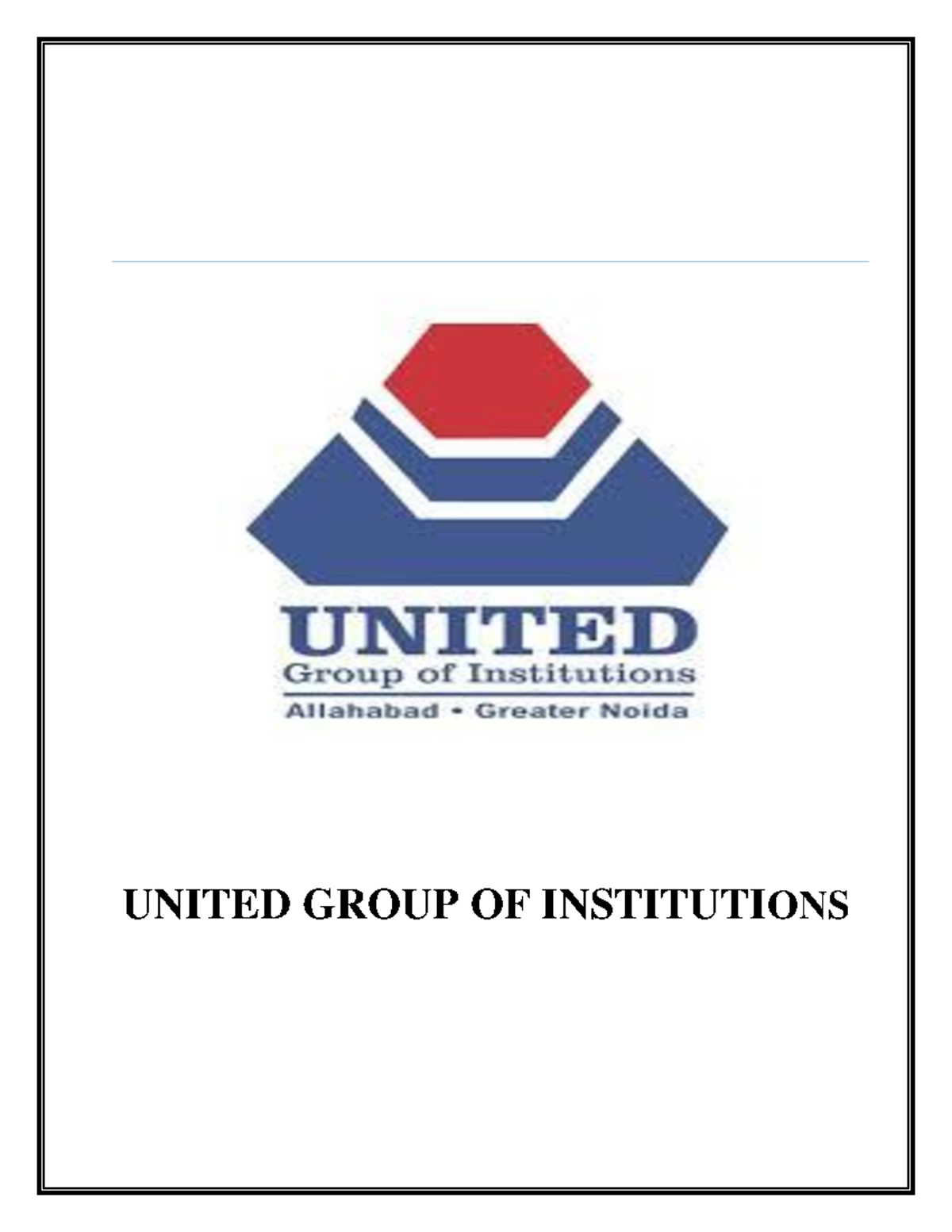 Assignments - United Group of Institutions CSE (AI & ML) 2nd Year - Studocu