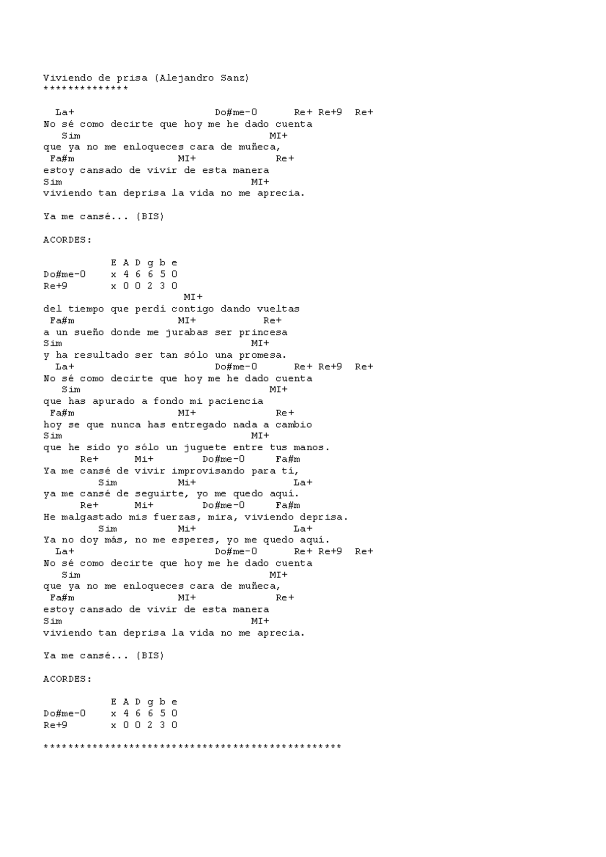 Partituras de "Viviendo de Prisa" - Material de Apoyo - Studocu