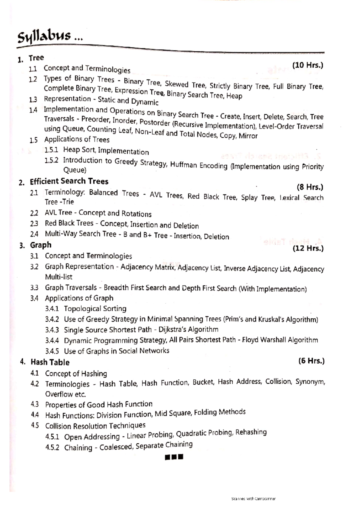 Data Structures and Algorithms-II: Comprehensive Overview - Studocu