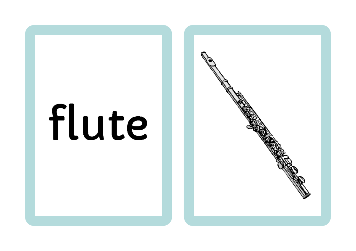 Instrument Flash Cards-1 - Education - flute clarinet saxophone trumpet ...